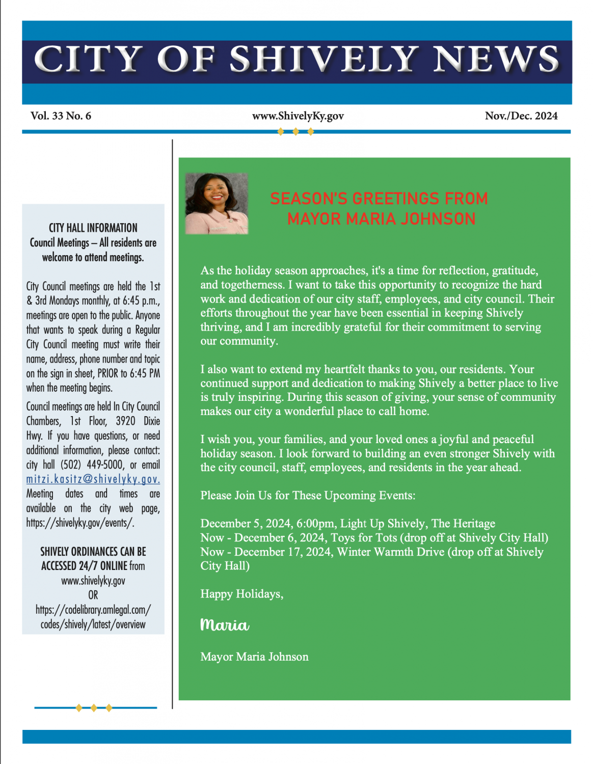 City of Shively | Third Class City Located in Jefferson County, Kentucky